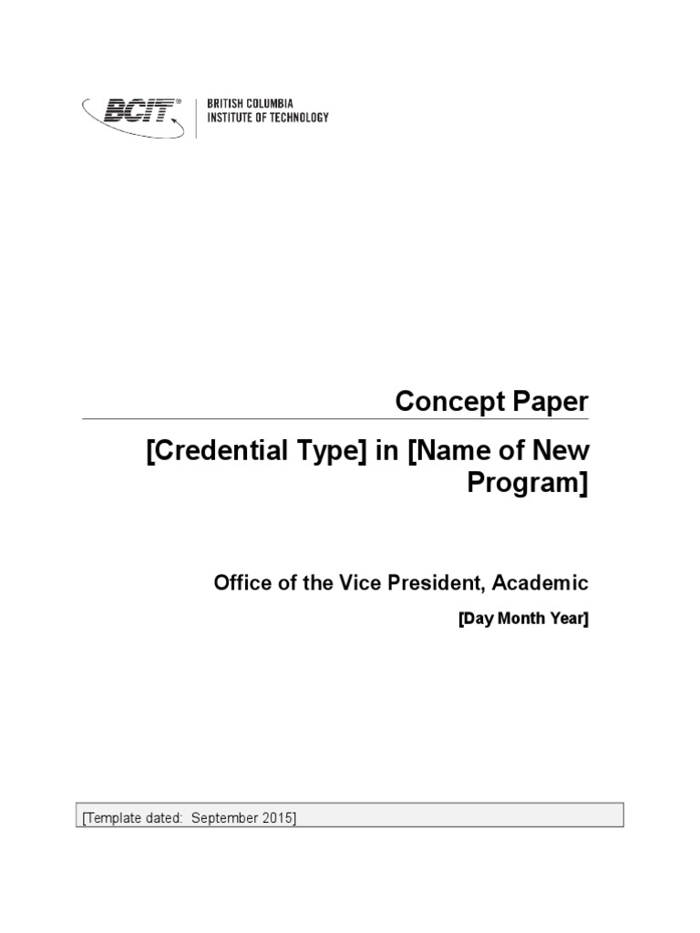 Concept Paper Template Sept2015 | PDF