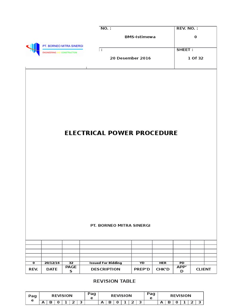 Electrical Power Procedure Guide | PDF | Cable | Relay