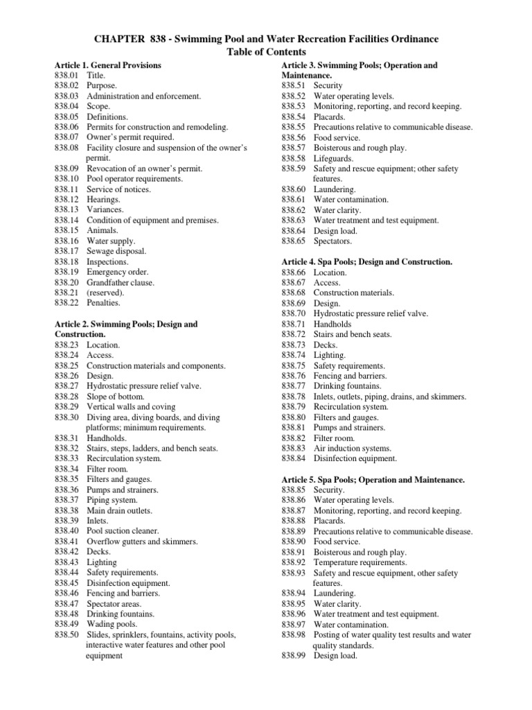 Swimming Pool Regulations - 201406090605433492 | PDF | Diving ...
