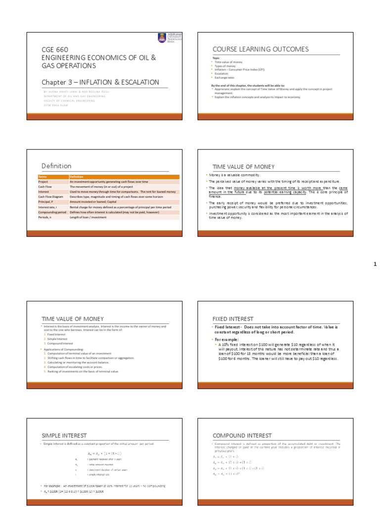 Chapter 3 - Inflation and Escalation 10102016 | PDF | Inflation ...