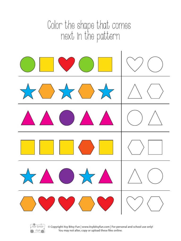 Printable Pack - Learning Shapes and Colors - 5 Pages PDF | PDF ...