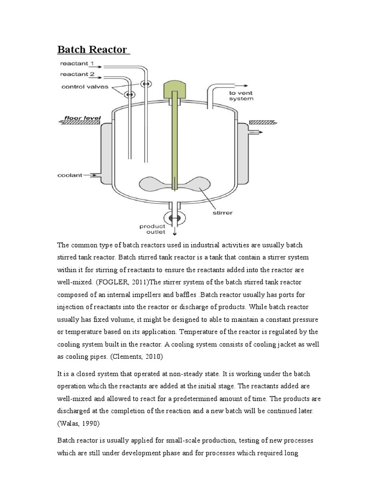 Batch Reactor | PDF | Chemical Reactor | Fluidization