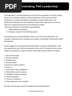 Demonstrating Felt Leadership | PDF | Leadership | Safety
