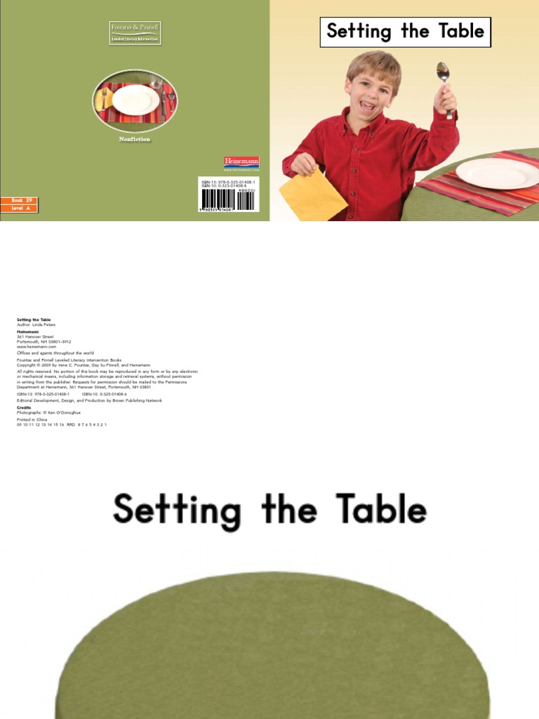 29 Setting The Table PDF | PDF