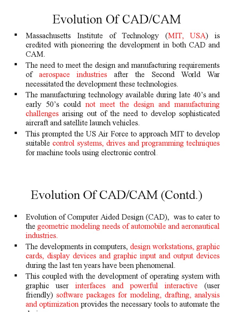 Evolution of CAD/CAM: Mit, Usa | PDF