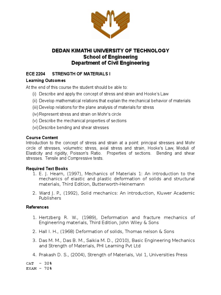 Ece 2204 Course Outline | PDF