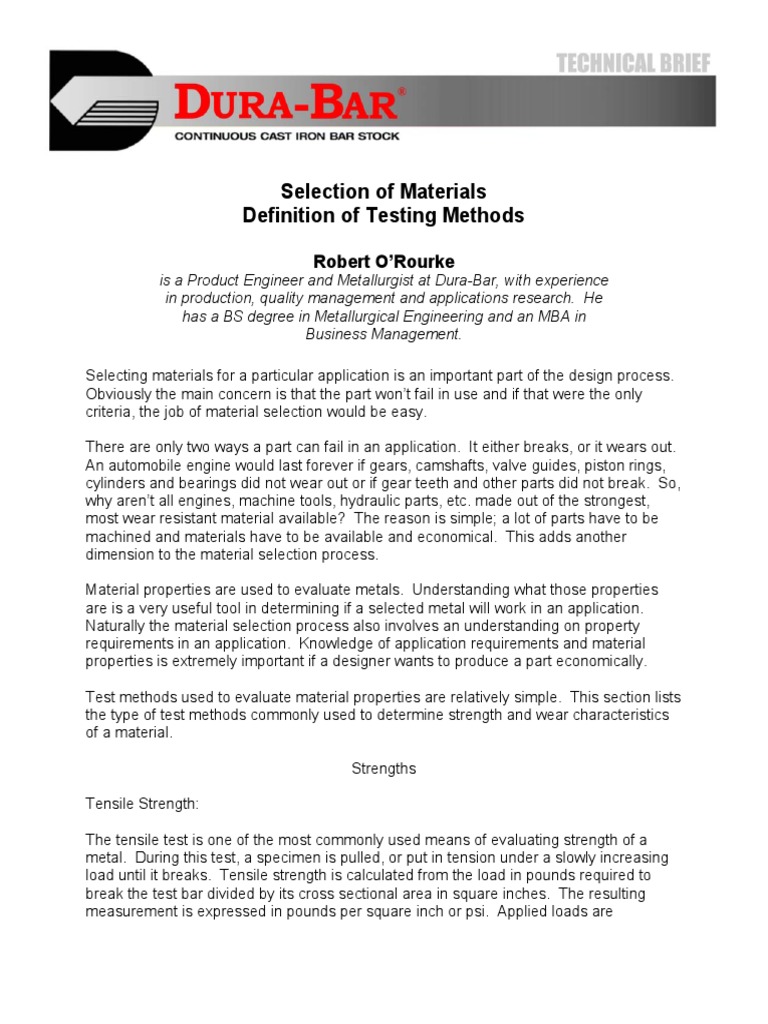Material Testing Methods | PDF | Strength Of Materials | Deformation ...