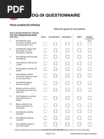 DASH Questionnaire for Arm Disability | PDF