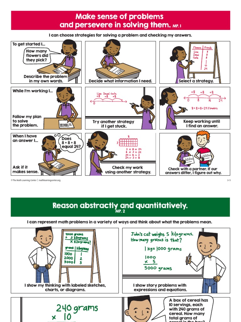Make sense of problems and persevere in solving them.: Check with a ...