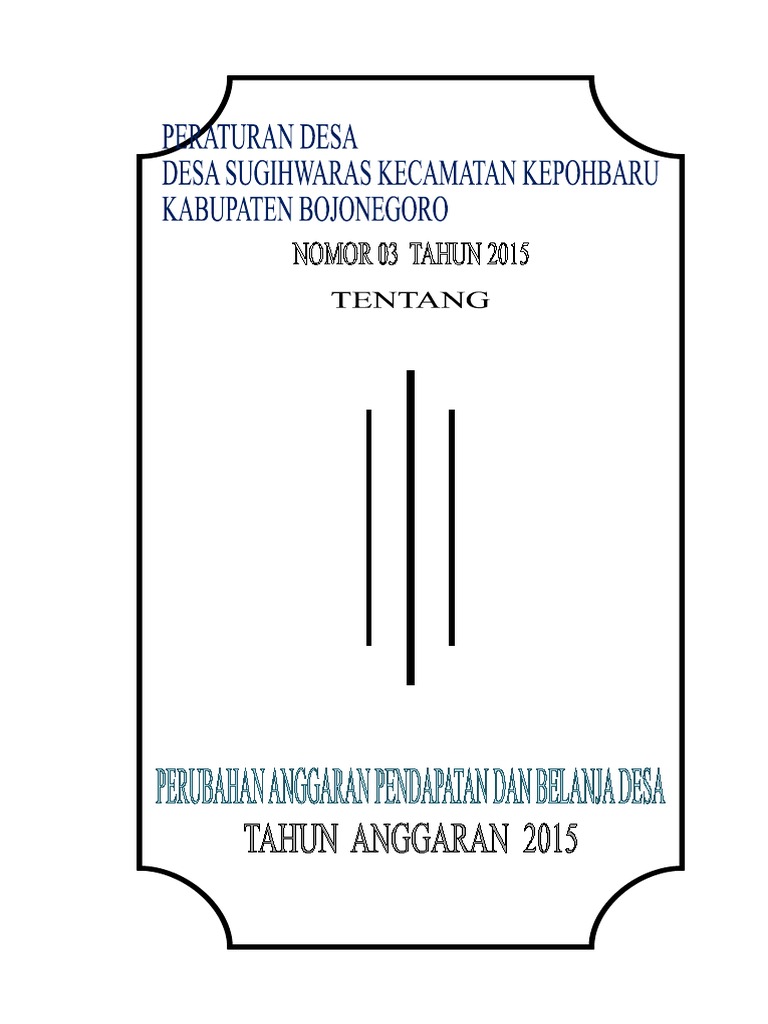 Sampul Perubahan APBDes | PDF