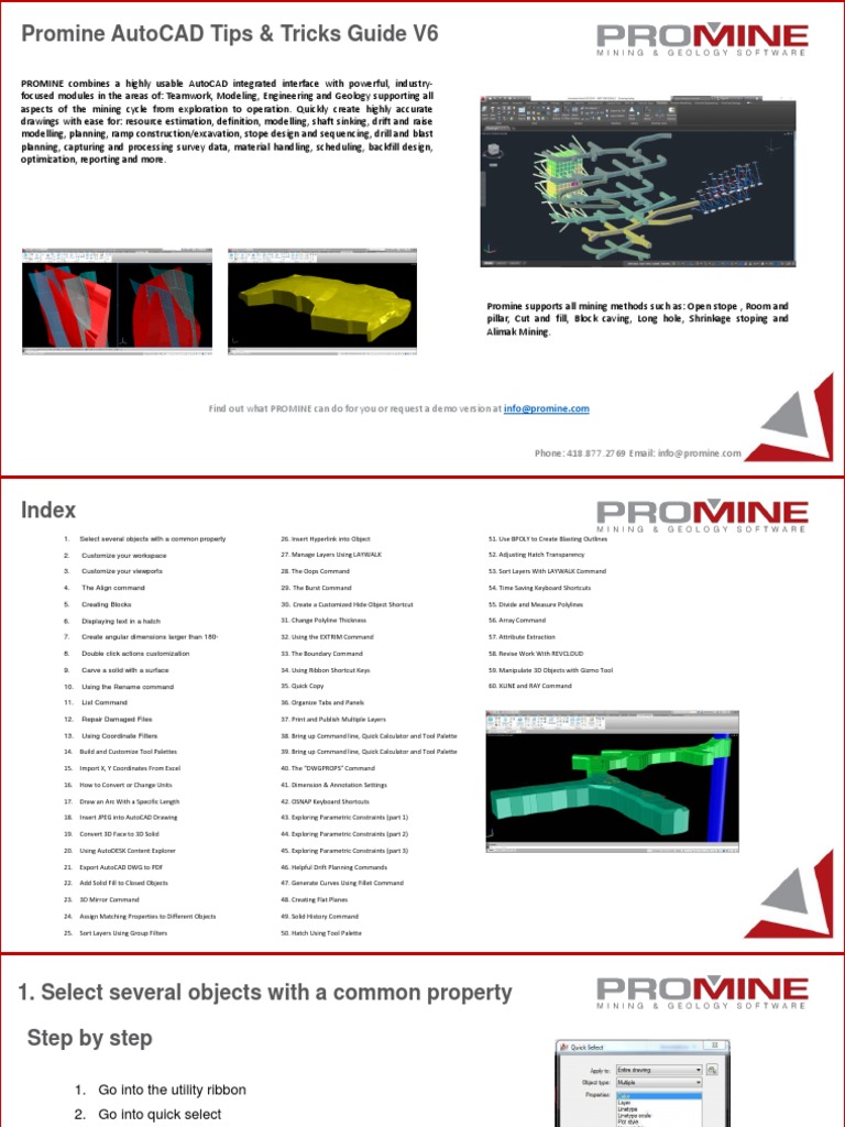 Promine Cad Guide | PDF | Double Click | Computer Keyboard