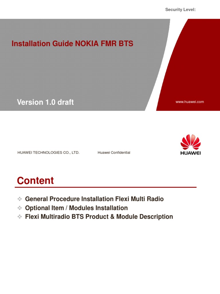 Nokia Flexi BTS Installation Guide | PDF | Telecommunications ...