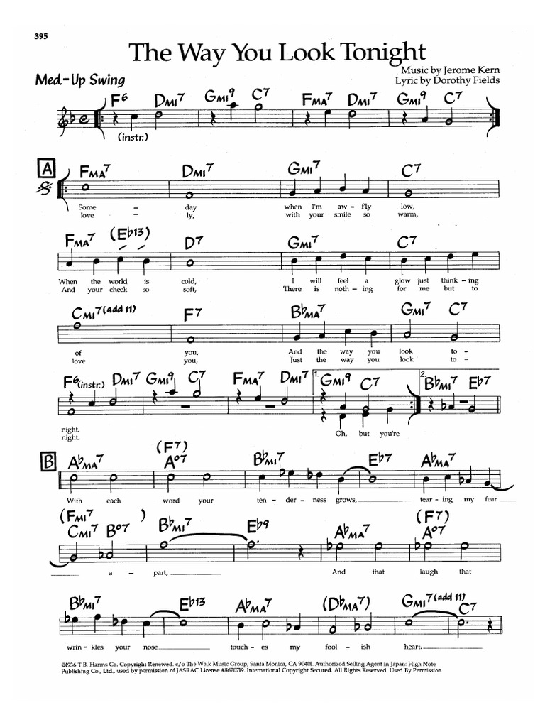 The Way You Look Tonight PDF | PDF