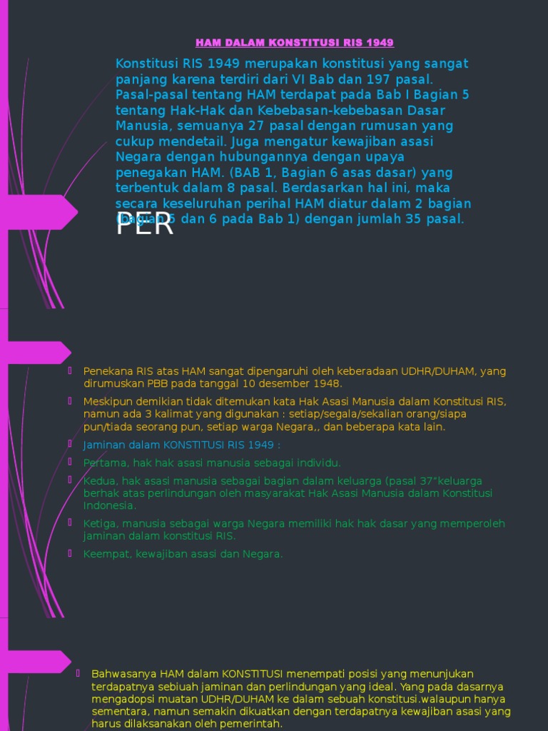 HAM dalam Konstitusi RIS 1949 | PDF