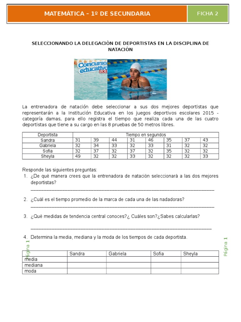 RP-MAT1-K02 - Ficha #2 | PDF | Mediana | Conjunto (Matemáticas)
