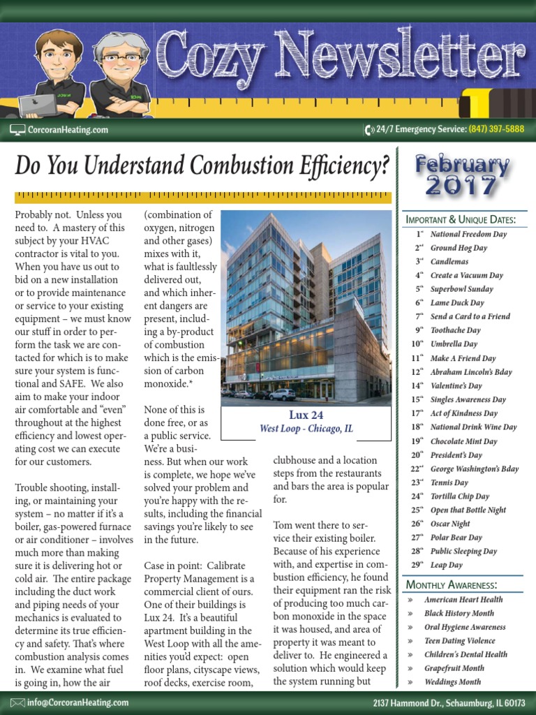 Cozy Newsletter February 2017 | PDF | Hvac | Energy And Resource
