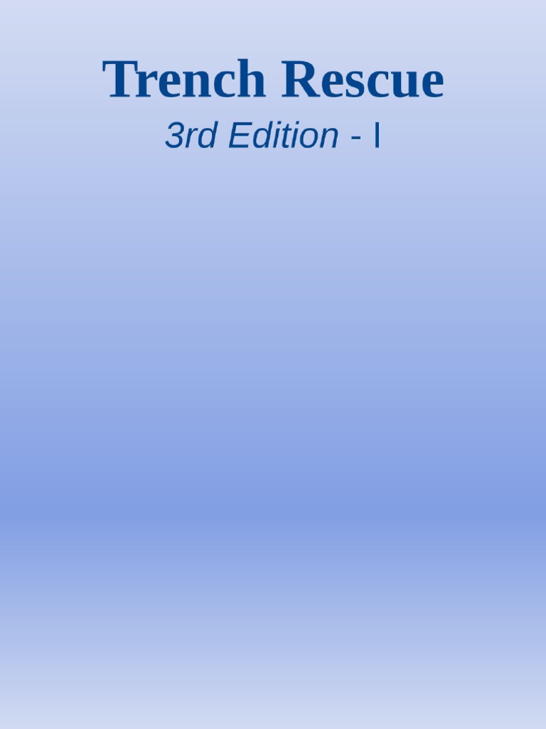 Trench Rescue PDF | PDF | Risk | Lesson Plan