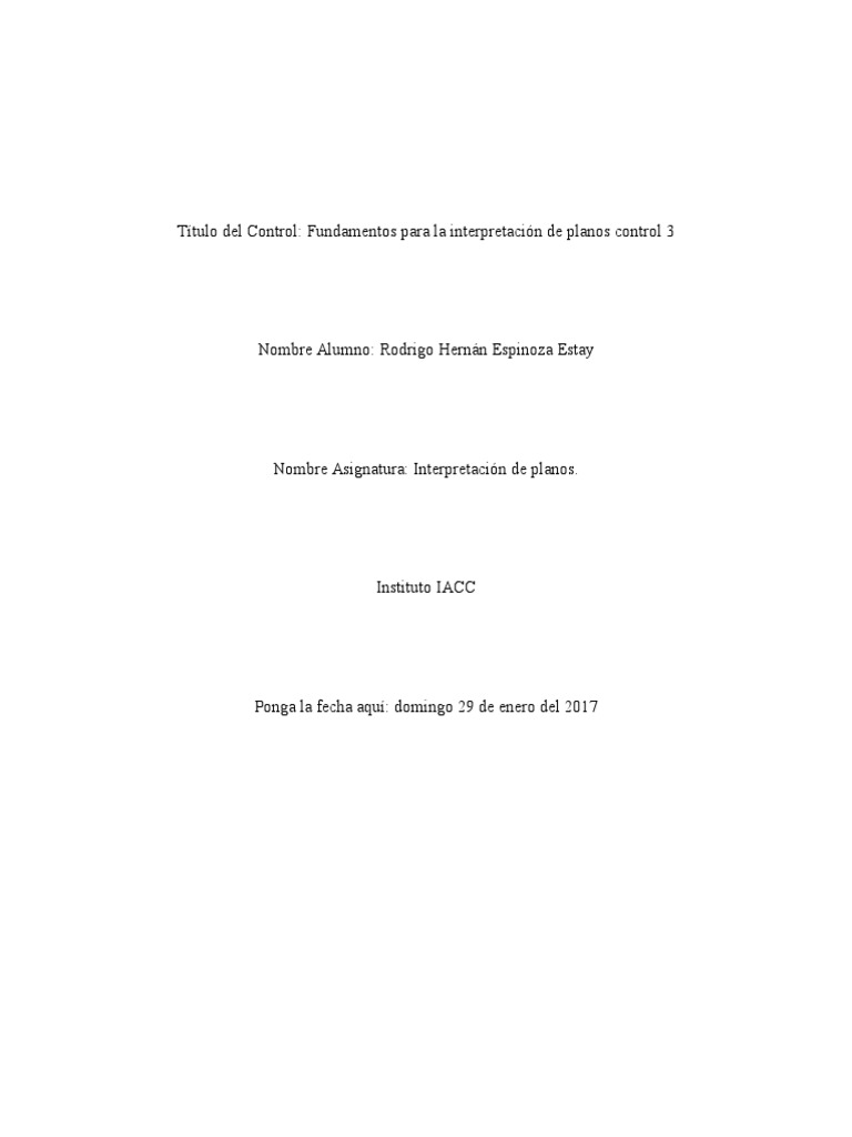 Rodrigo - Espinoza - Control3 Interpretacion de Planos | PDF | Dibujo | Los símbolos