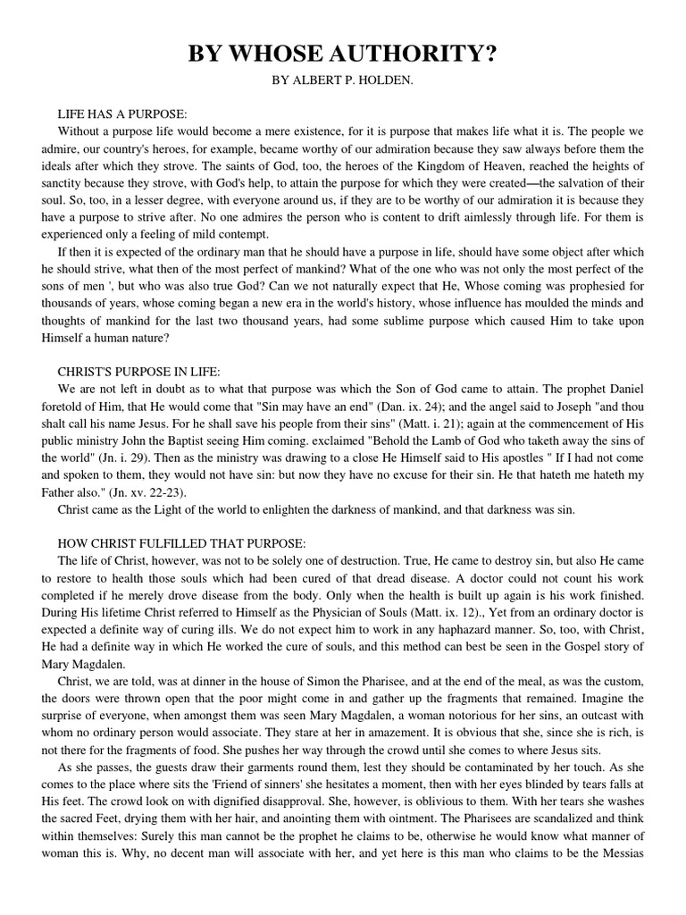 By Whose Authority | PDF | Indulgence | Sin