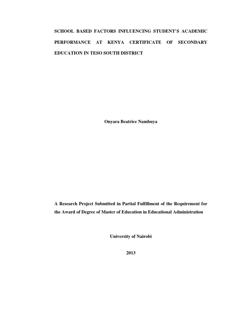 Factors Affecting Student Performance | PDF | Validity (Statistics ...