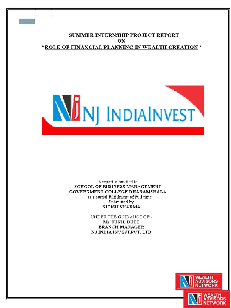 An Analysis of the Role of Financial Planning in Wealth Creation Based ...