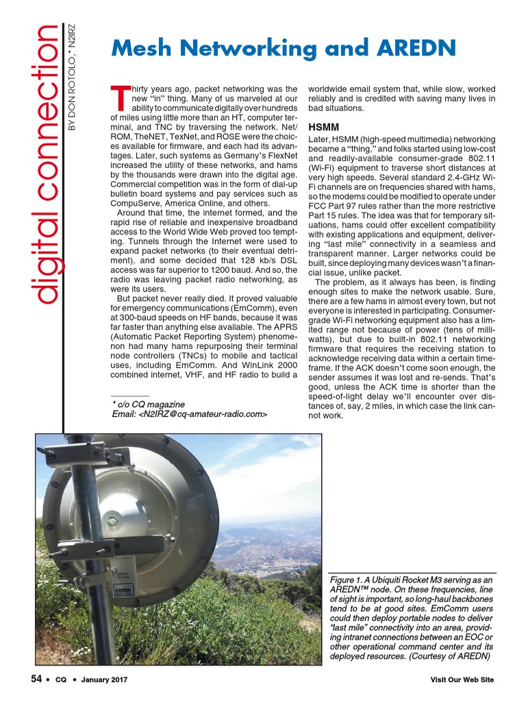 Mesh Networking and AREDN | PDF | Wi Fi | Internet