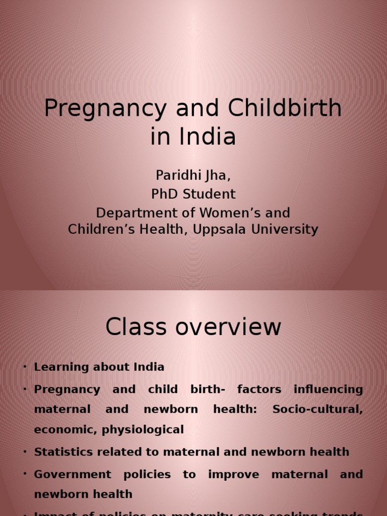 Trends in Maternal Health in India | PDF | Childbirth | Woman