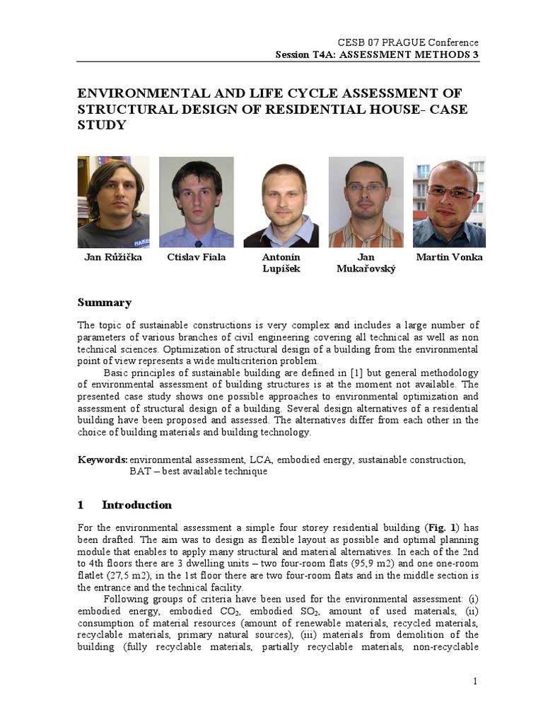 Structural Design of Residential House Case Study PDF | PDF | Wall ...