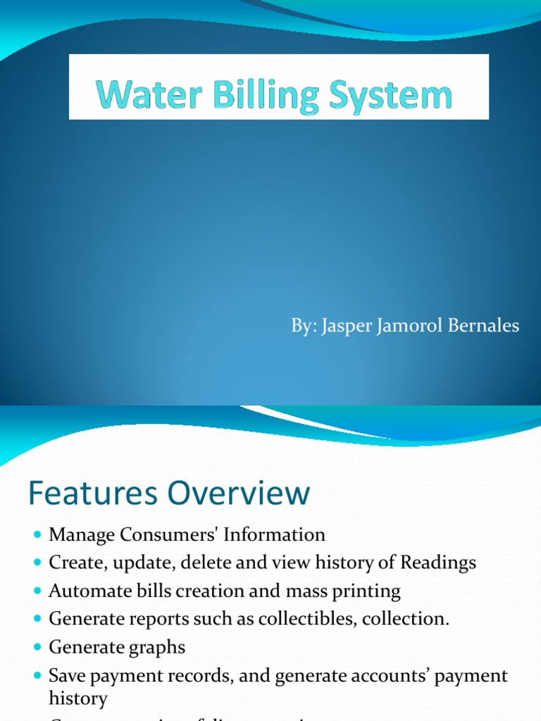 Automated Water Billing System Overview | PDF | Payments | Computing