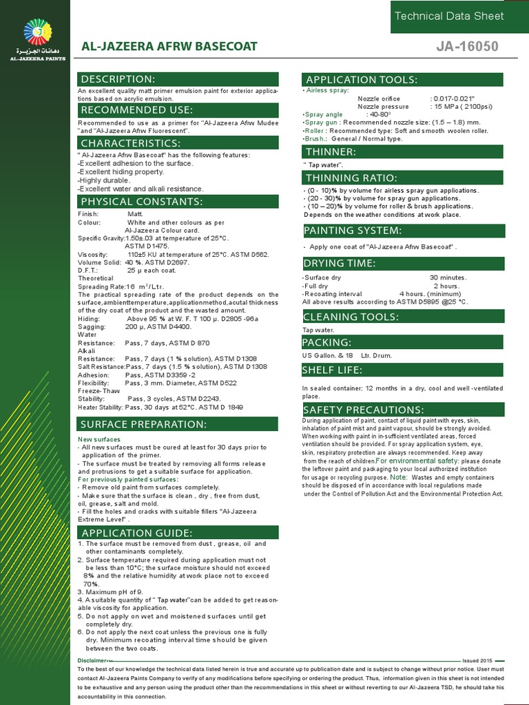 Al-Jazeera Afrw Base Coat14 | PDF | Paint | Manmade Materials