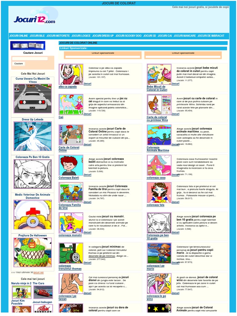 Jocuri de Colorat PDF | PDF