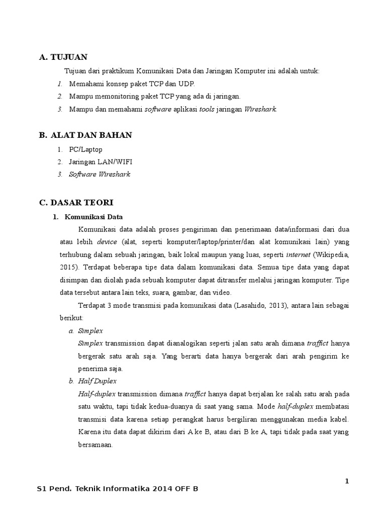 Laporan 3 Komunikasi Data Dan Jaringan Komputer (KDJK) - Analisa ...
