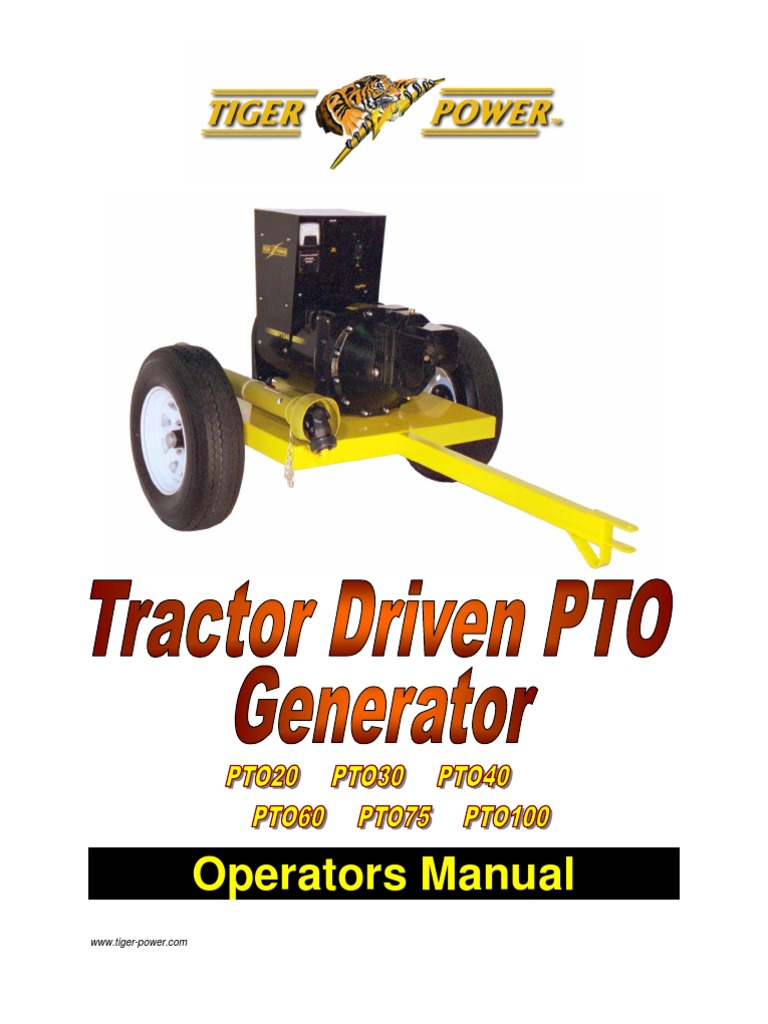 Operators Manual | PDF | Electric Generator | Electrical Engineering