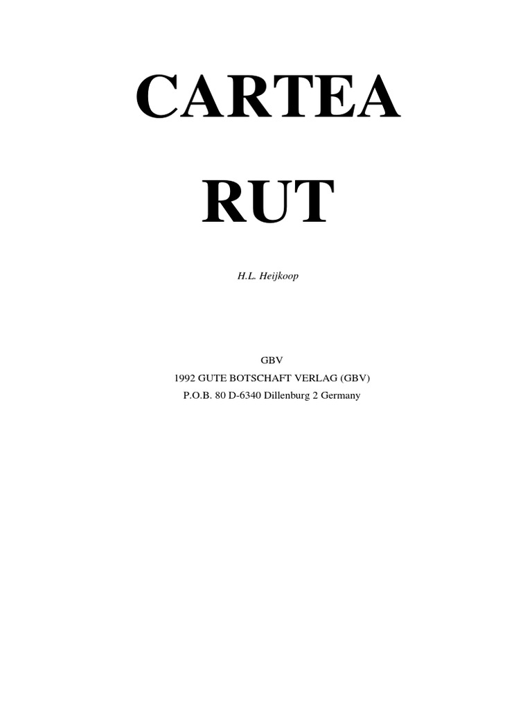 Cartea RUT PDF | PDF