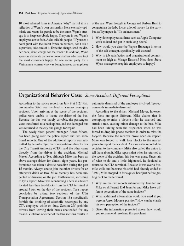 Same Accident Different Perceptions | PDF | Psychological Concepts ...