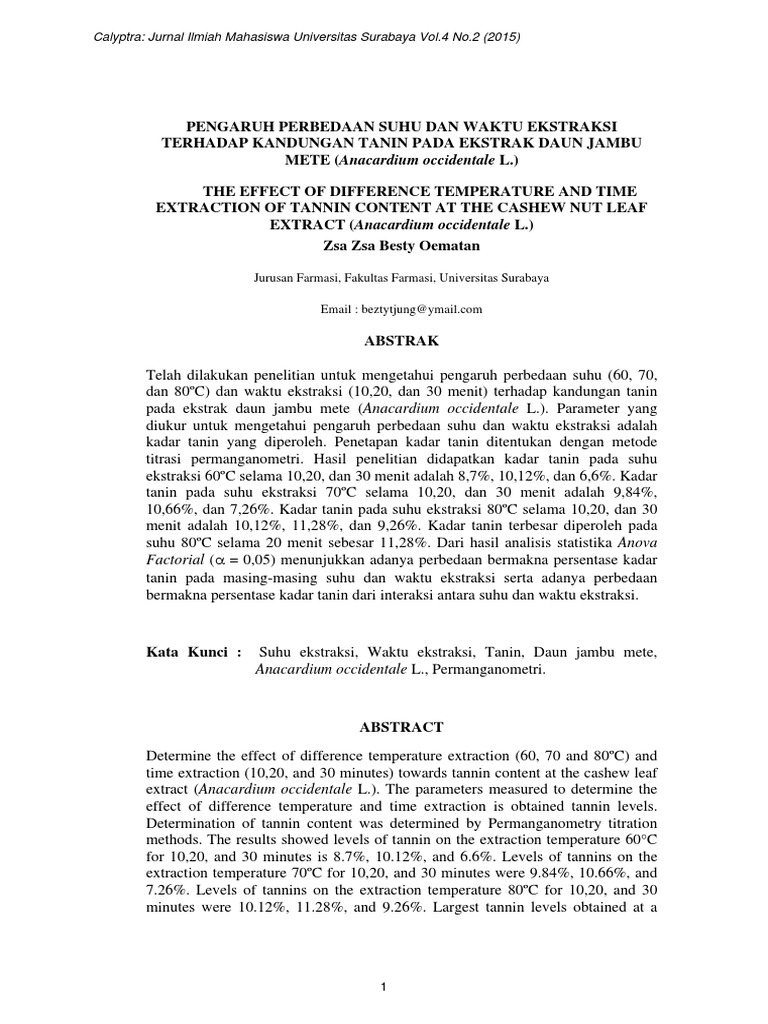 Serbuk Seduhan Daun Jambu Biji (Tanin) | PDF