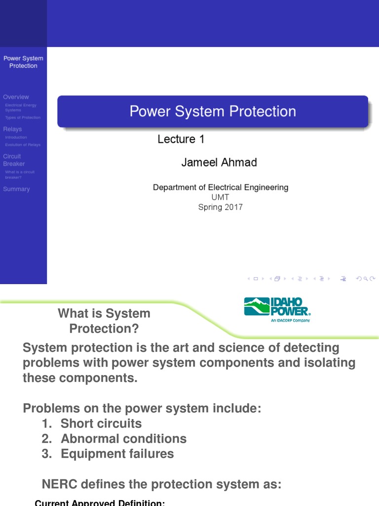 Introduction Power System Protection | PDF | Electric Power System | Relay