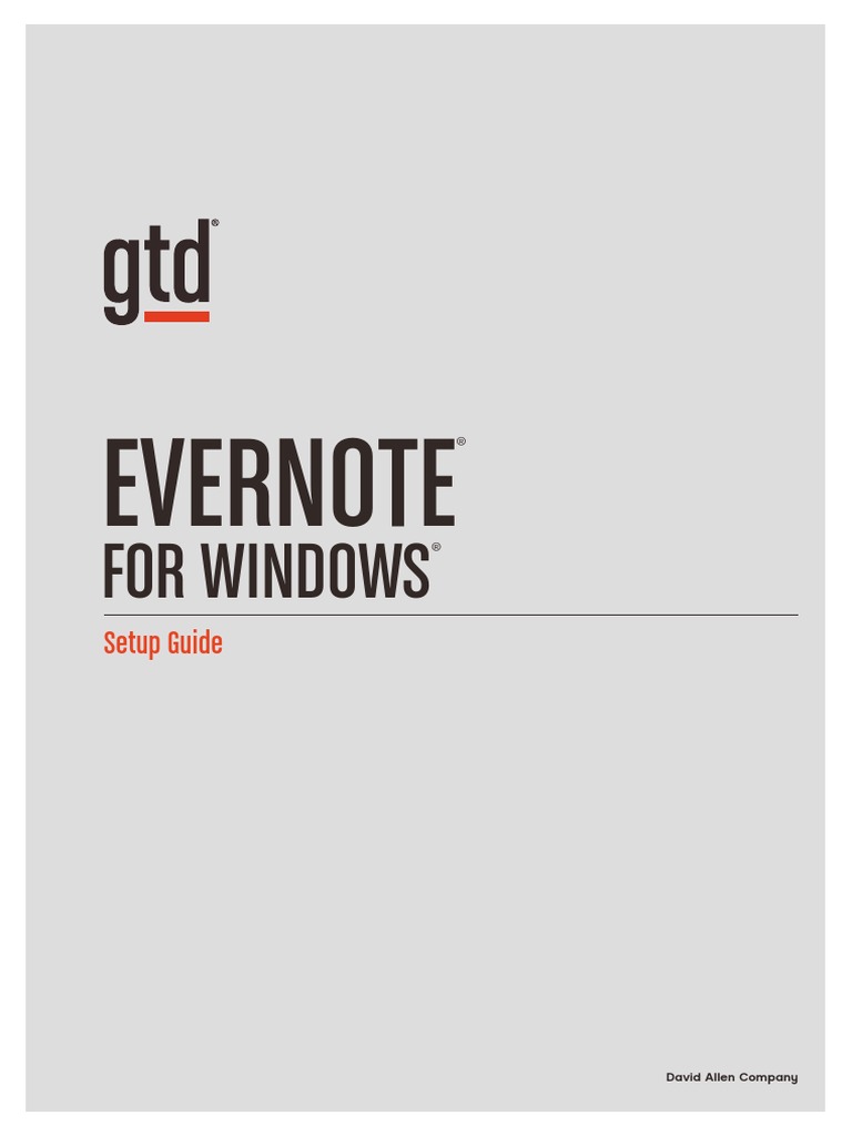 GTD Evernote Windows A4 Sample | PDF | Evernote | Computing