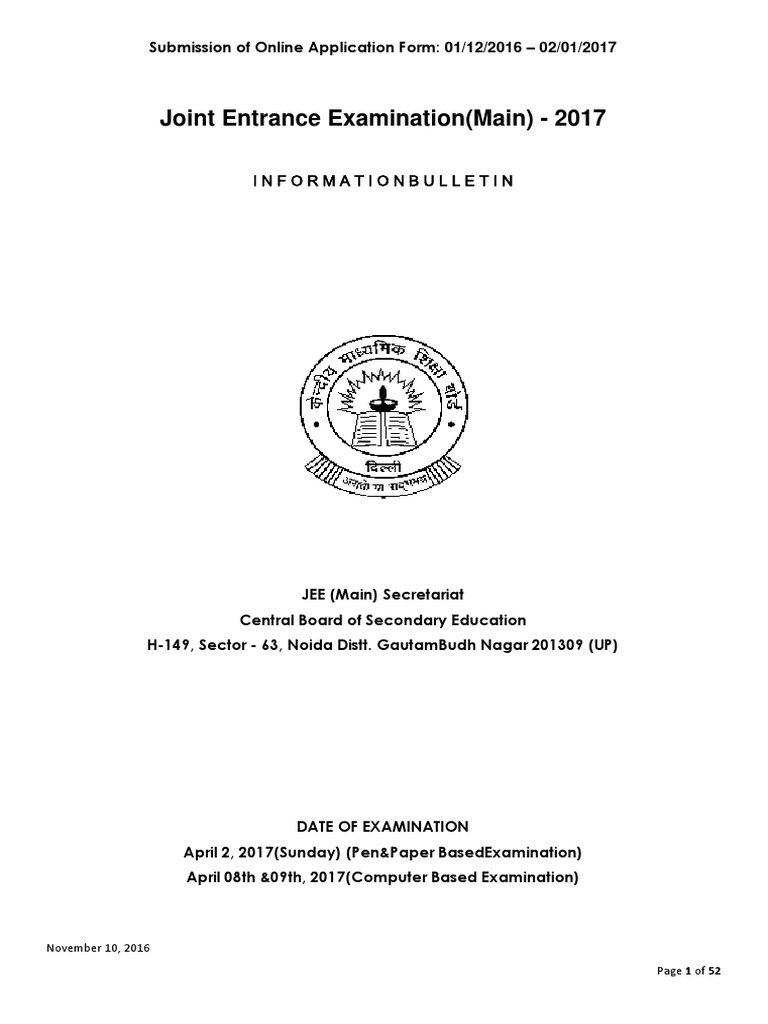 Jee Syll. | PDF | Career & Growth