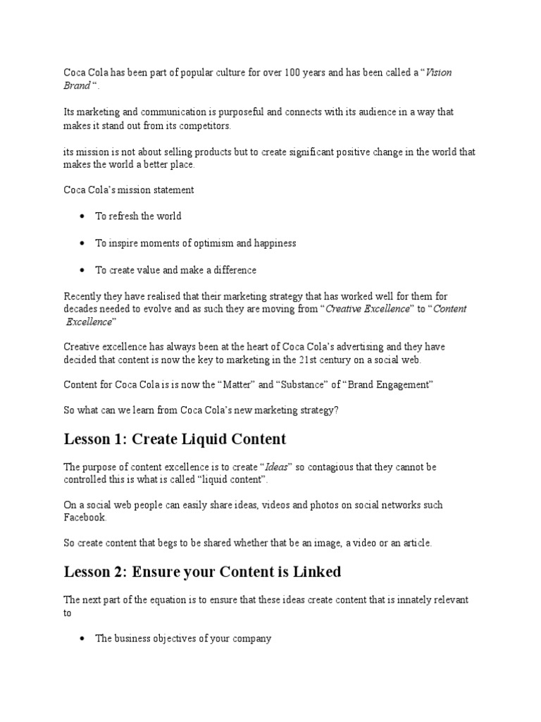 Coca Cola | Coca Cola | Storytelling