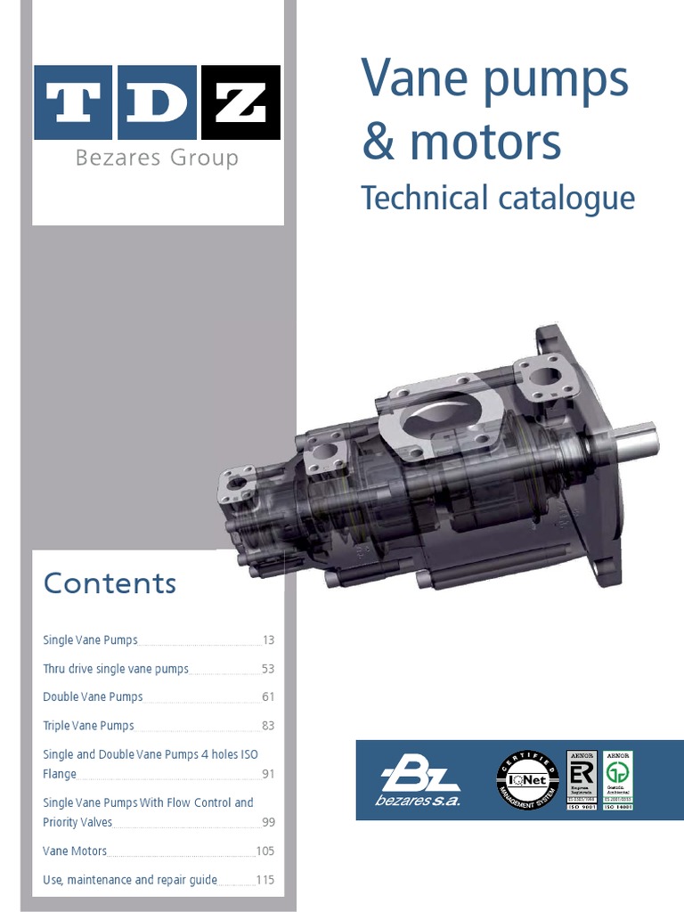 TDZ PUMPS Vane Pumps and Motors | PDF | Pump | Viscosity