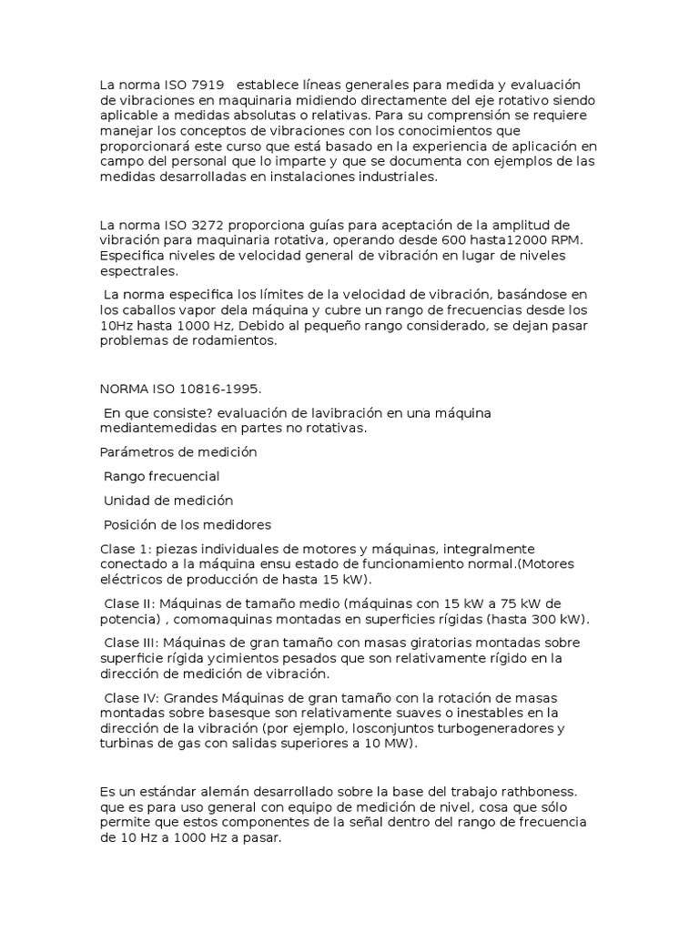 La Norma ISO 7919 Establece Líneas Generales para Medida y Evaluación ...