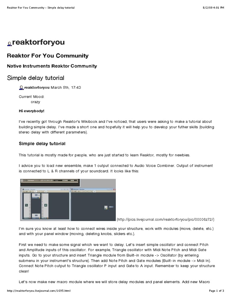 Simple Delay Tutorial | PDF | Telecommunications Engineering | Electronics
