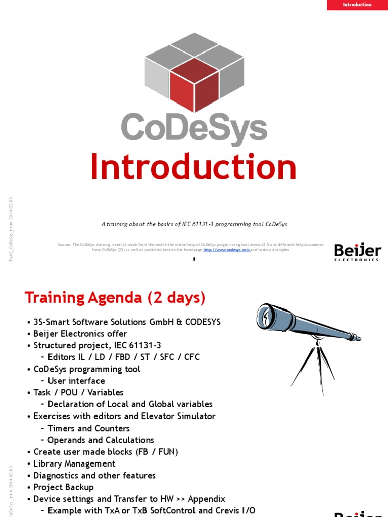 CoDeSys Intro | PDF | Integer (Computer Science) | Data Type