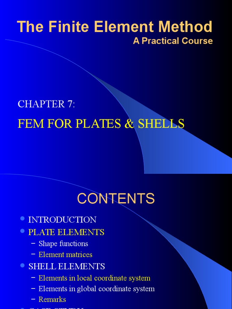The Finite Element Method: Fem For Plates & Shells | PDF | Finite ...