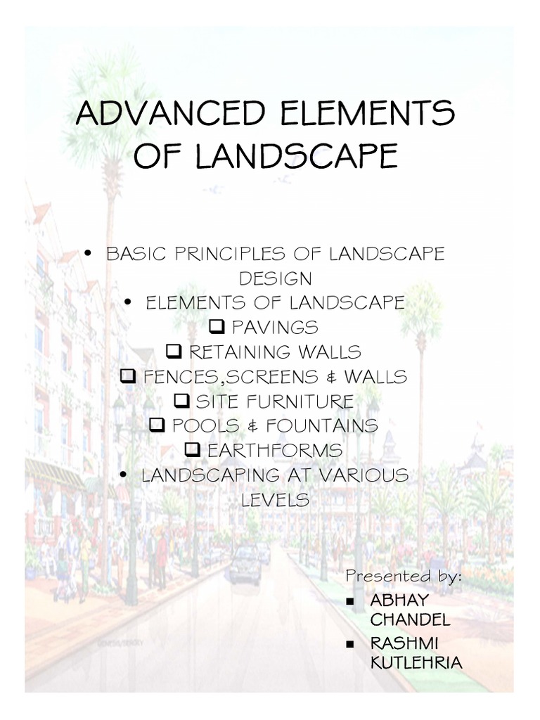 Basic Principles of Landscape Design Report | PDF | Valley | River