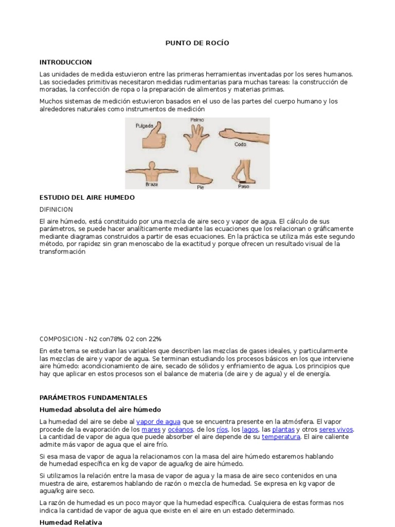 Punto de Rocío | PDF | Humedad | Termodinámica Atmosférica