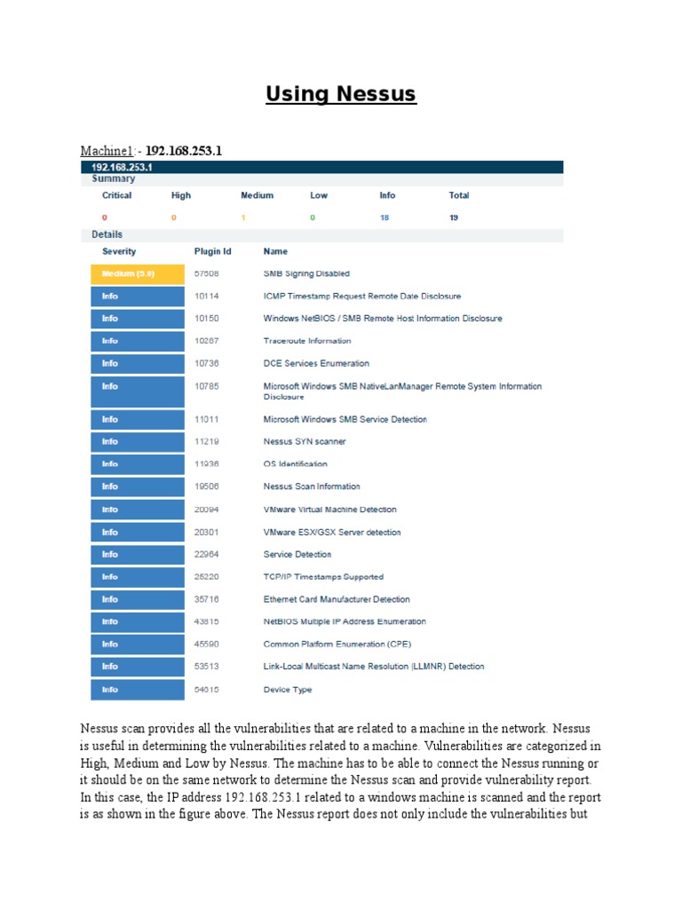 Using Nessus | PDF | Vulnerability (Computing) | Transport Layer Security