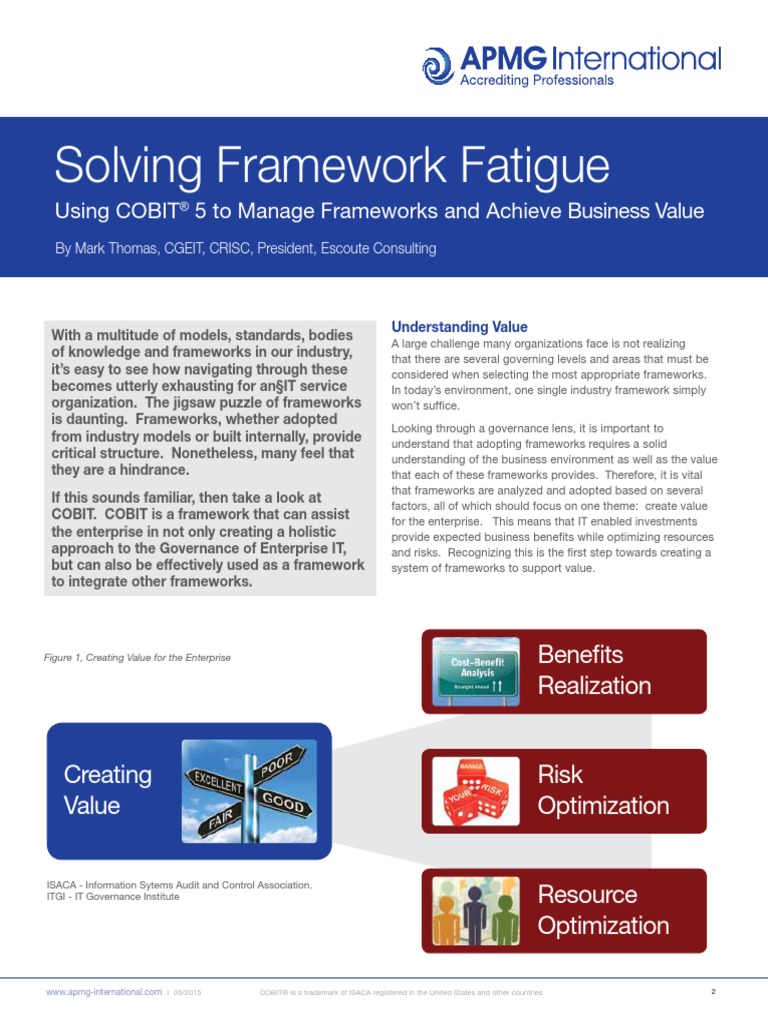 Solving Framework Fatigue Apmg | PDF | Cobit | Governance