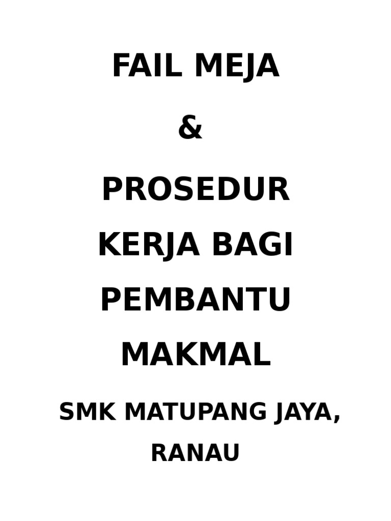 Fail Meja - Kemaskini | PDF